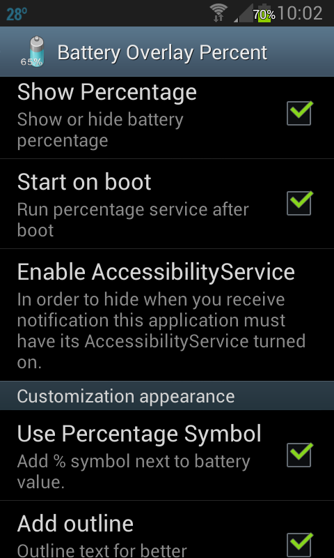Display percentage of battery over stock icon with Battery Overlay ...