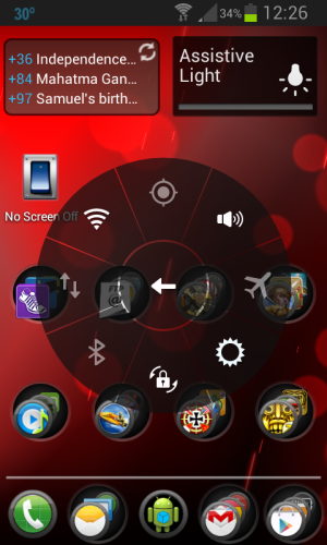 Floating Touch puts a quick launch button which floats over your apps ...