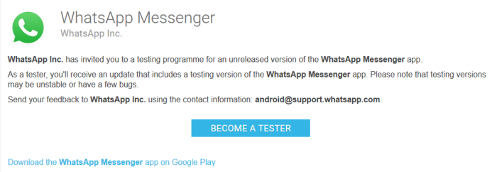 WhatsApp Beta Is Now Available On Google Play – AndroidPure