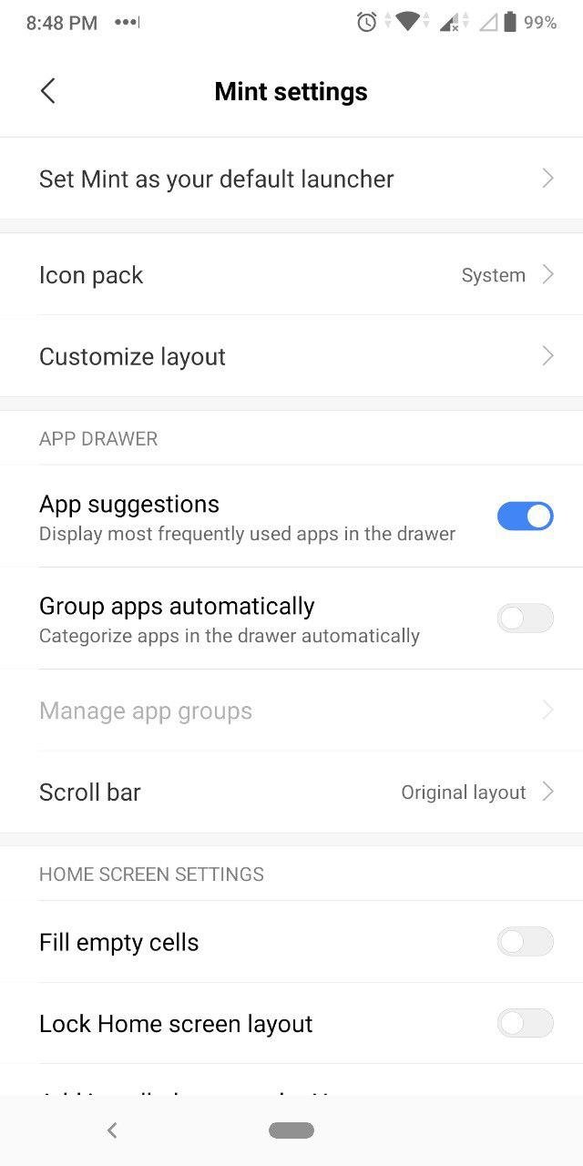 Xiaomi Mint Launcher official version