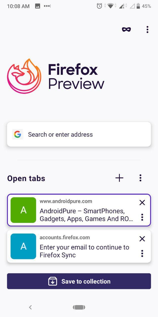 Differences between Mozilla Firefox and Fenix browser
